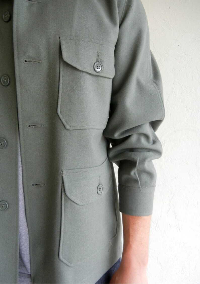 Grey 4-pocket Utility Jacket - Etsy