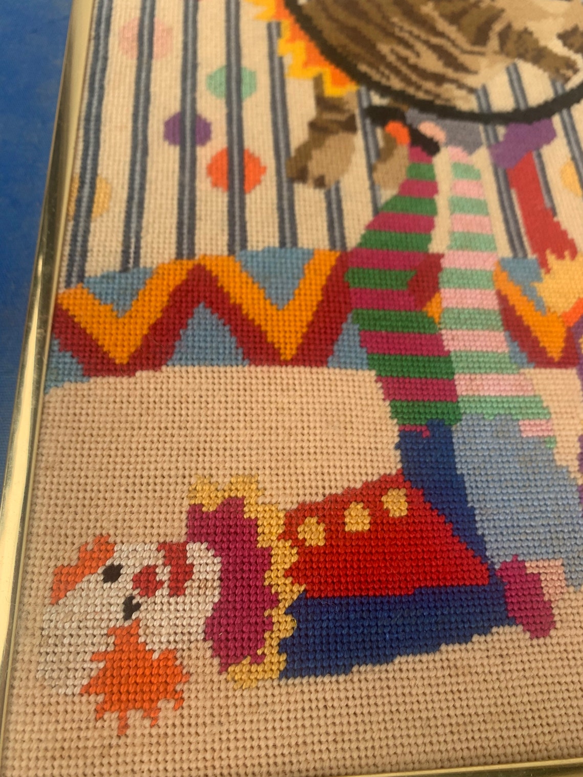 Circus Scene Tiger Fire Ring Clowns 1980 Vintage Framed - Etsy