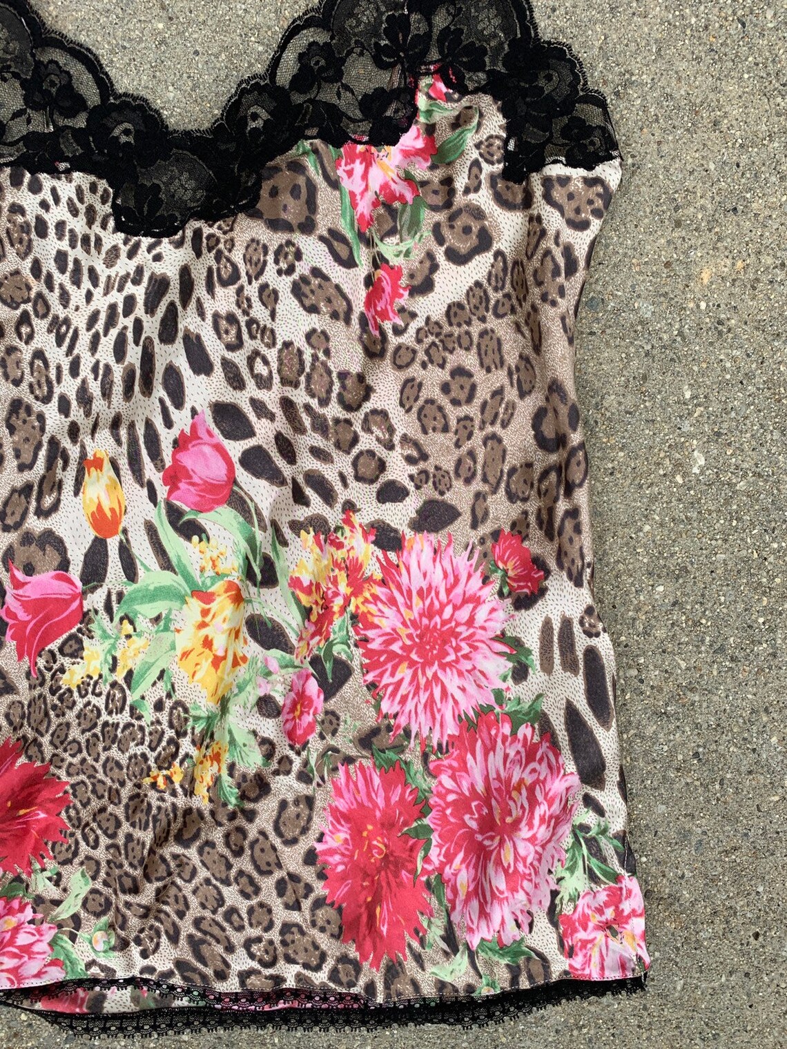 Leopard Print Animal Print Floral Print Vintage Spaghetti - Etsy