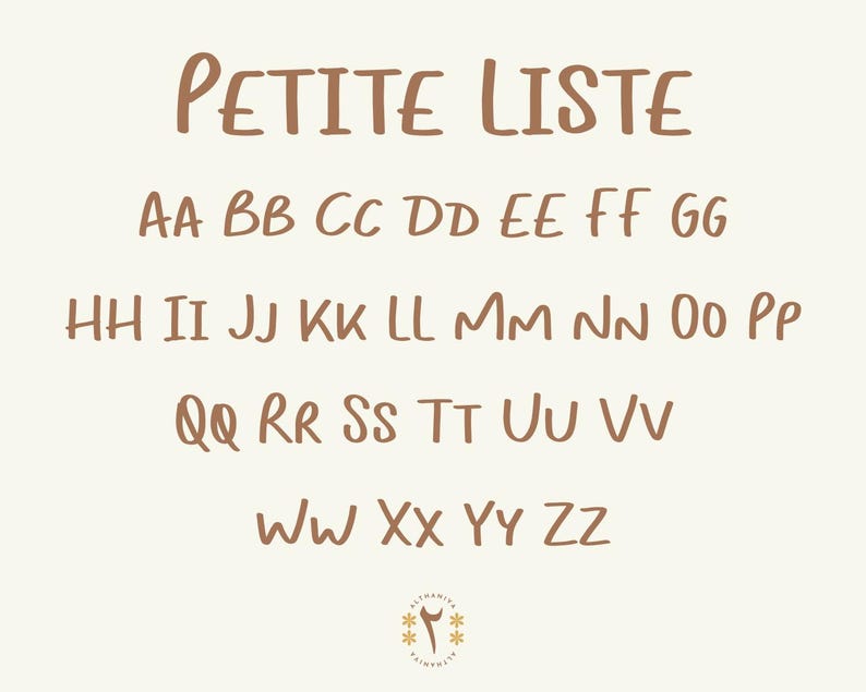Petite Liste Font: Hand-drawn Sans Serif (OTF & TTF) - Etsy