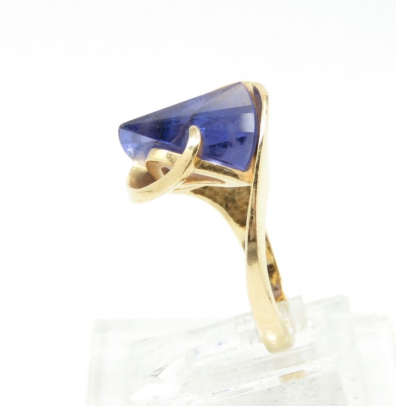 14k Gold Purple Quartz Ring; Crystal Statement Ring; … - Gem