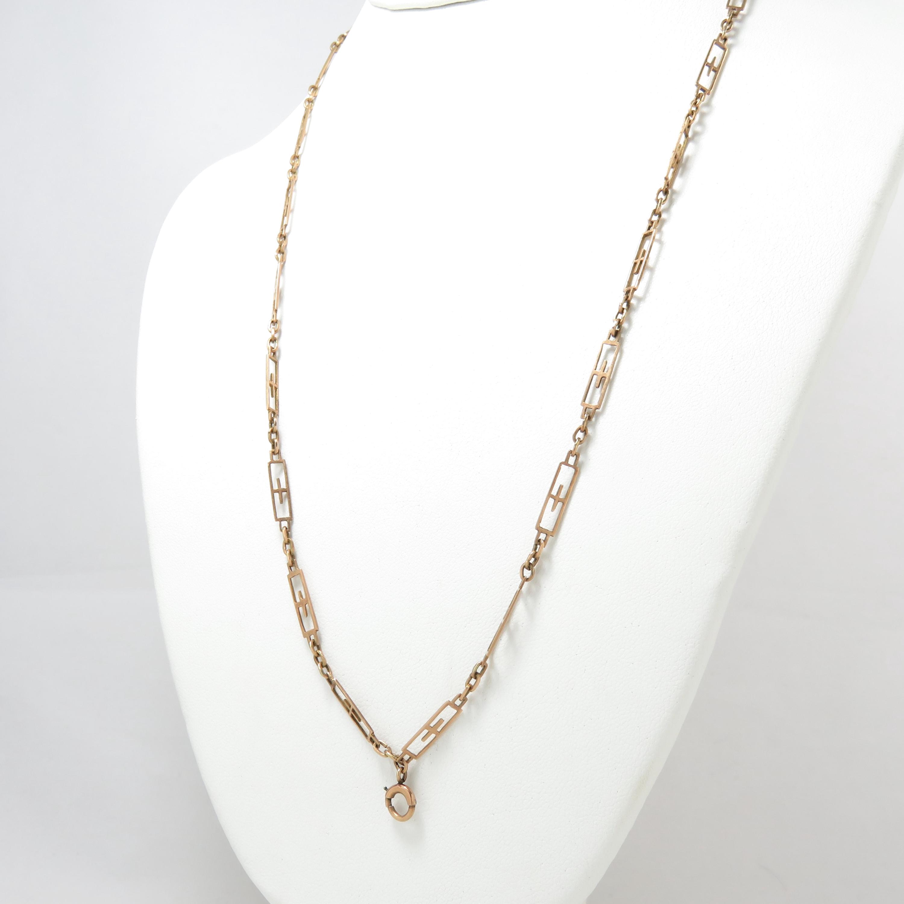 Victorian 10k Gold Watch Chain; Victorian Necklace; Antique Chain ...