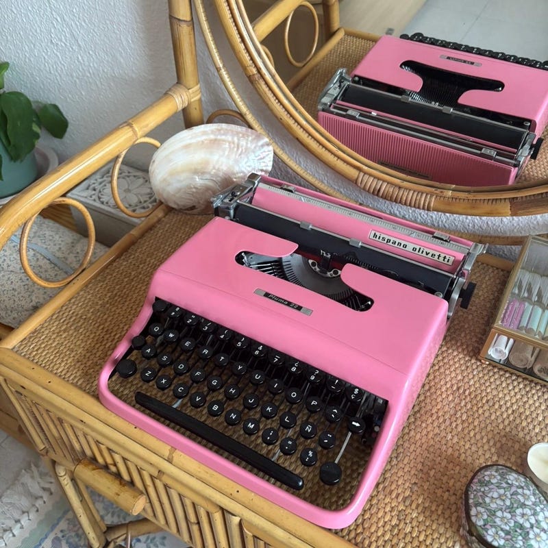 Pink Typewriter - Etsy