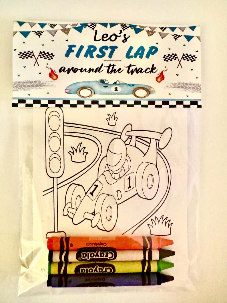 First Lap Coloring Activity Packs - Etsy