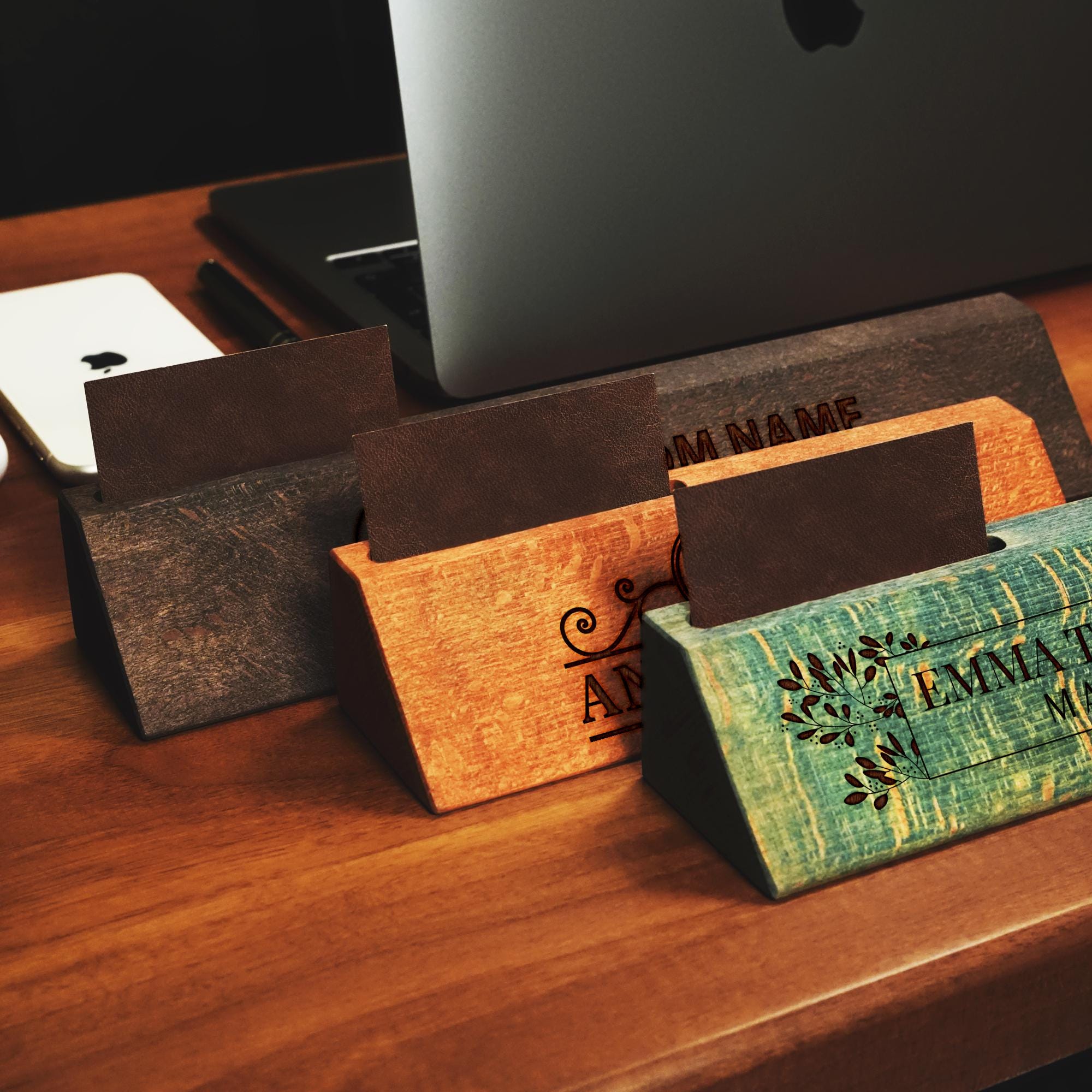 Personalized Office Desk Name Sign, Wooden Desk Name Plate, Anniversary ...