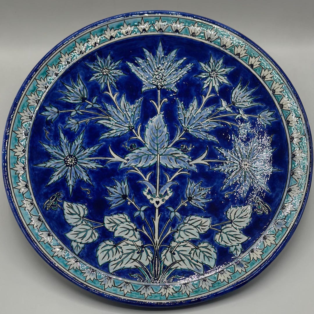 Sensobel Handmade Eryngium-inspired Handmade Ceramic Plate - Etsy