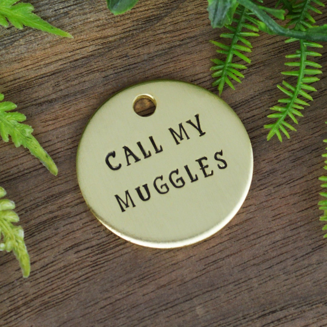 Call My Muggles Dog Tag Double Sided Dog Collar Tag Simple Pet Tag ...