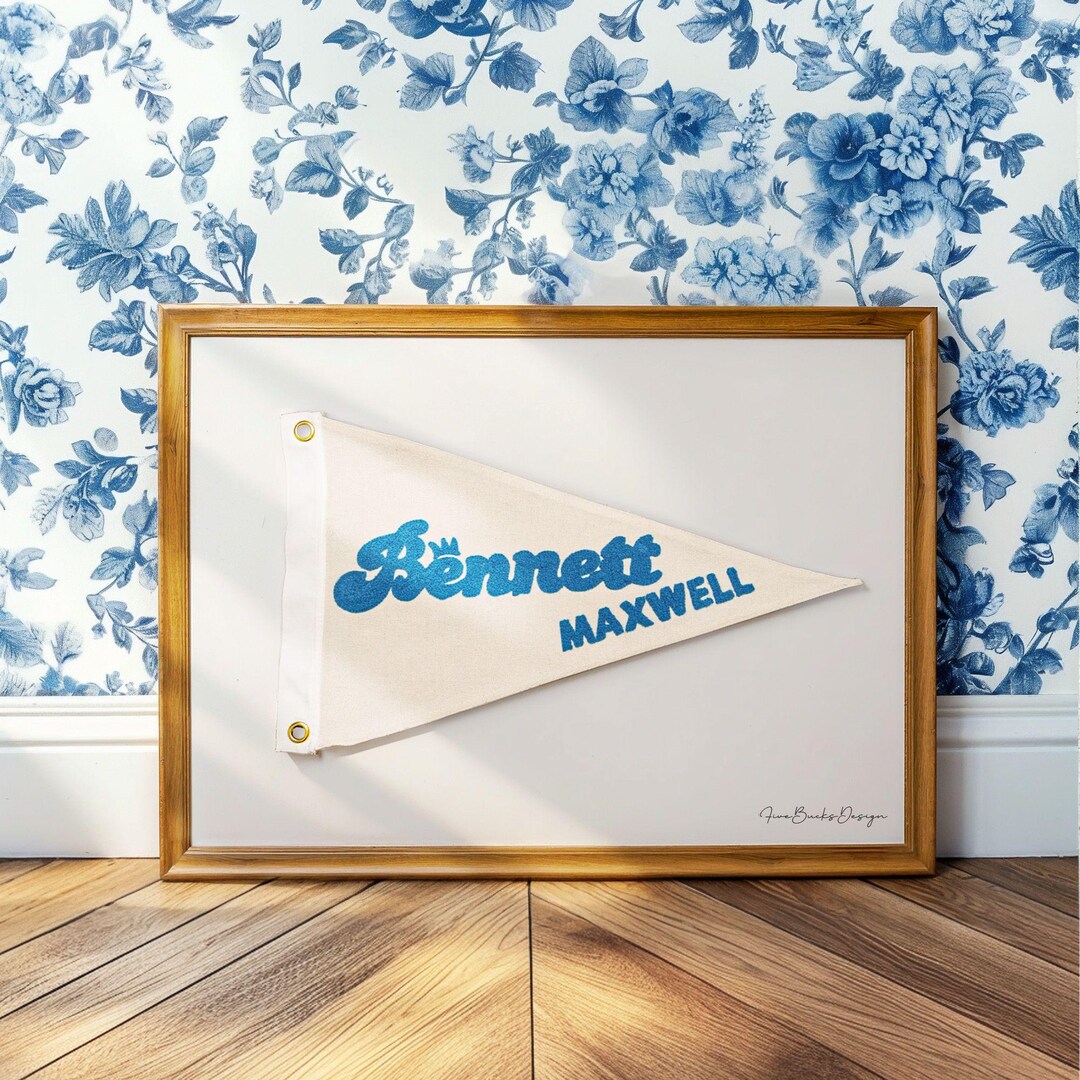 Personalized Baby Name Flag for Nursery Decor ,canvas Pennant Flag ...