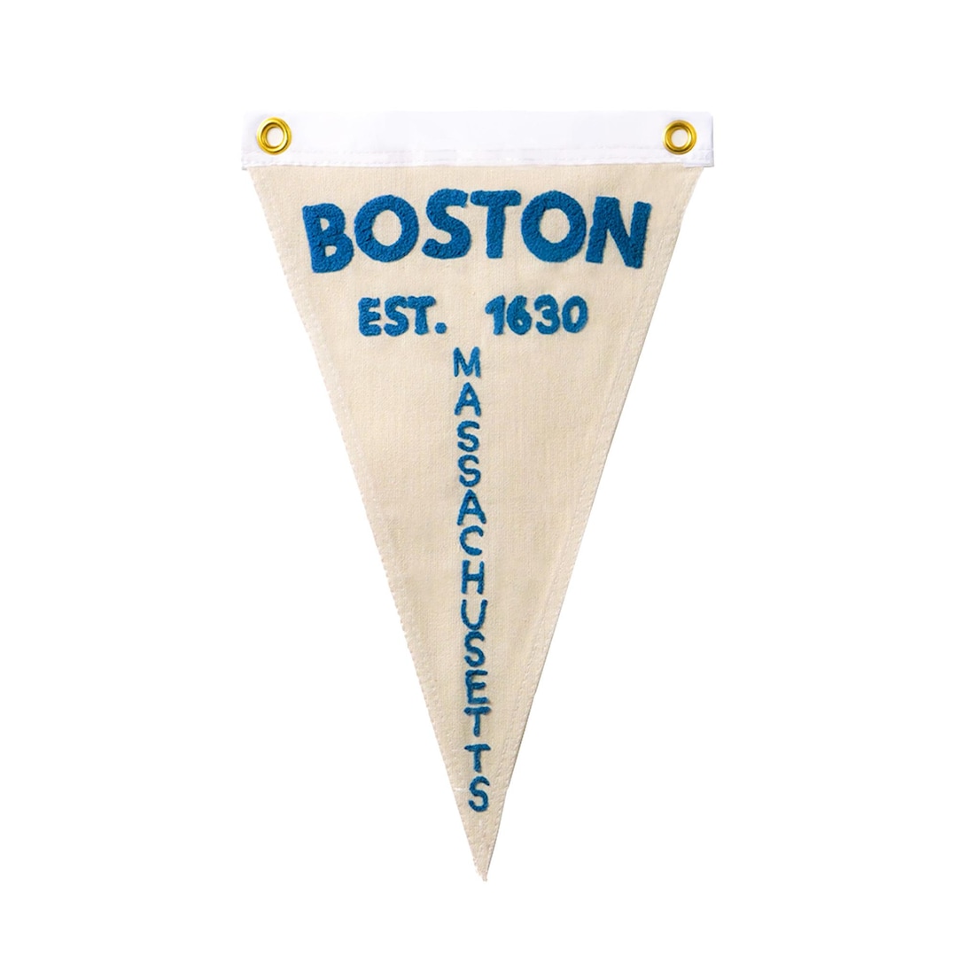 Hand Embroidered Pennant Flag Custom Unique City Name Pennant Flag ...