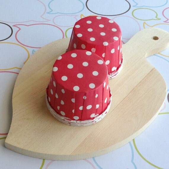 50 Polka Dots Red Baking Cups - Etsy