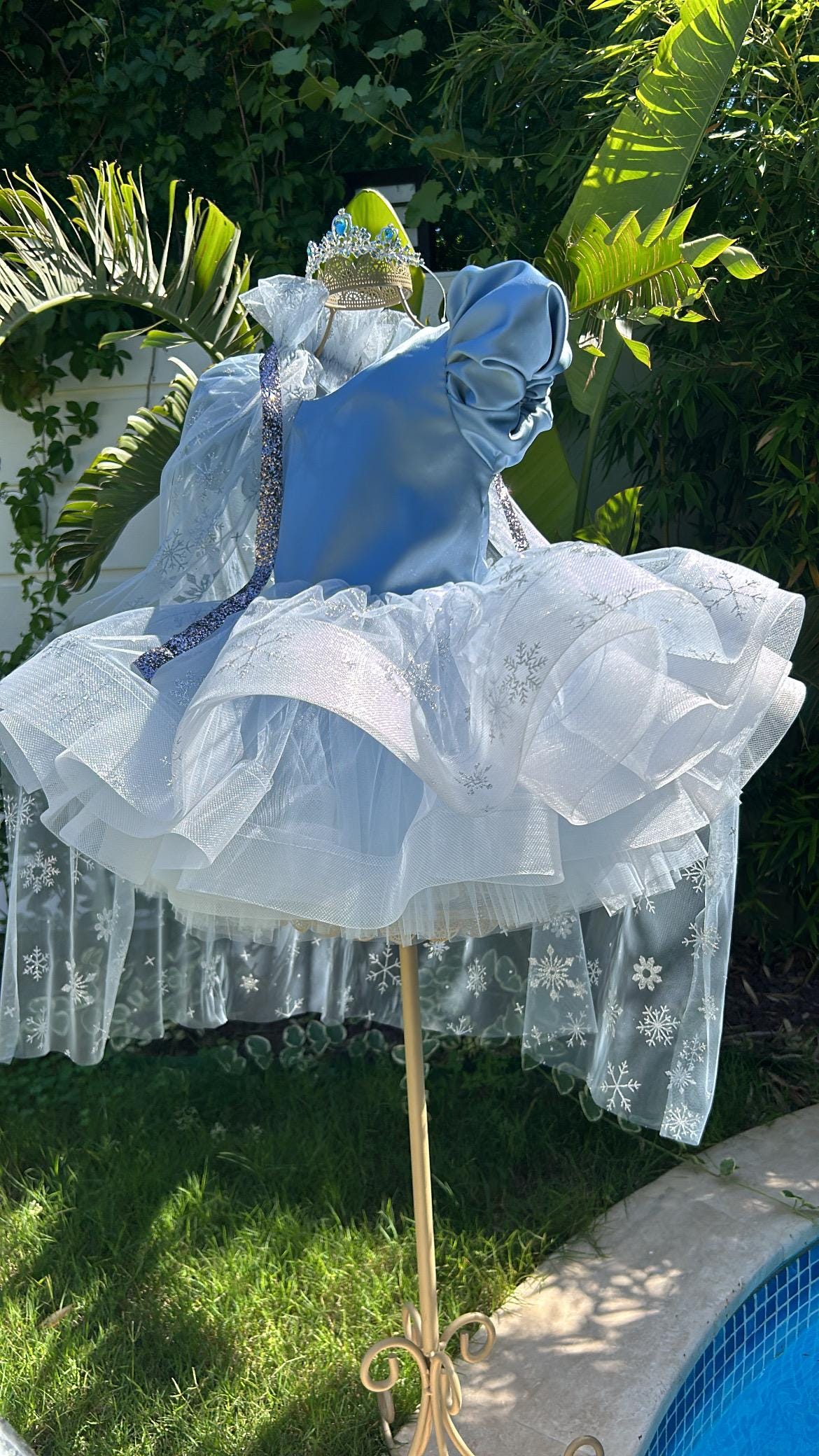 Custom Elsa Costume With Cape and Crown - Etsy