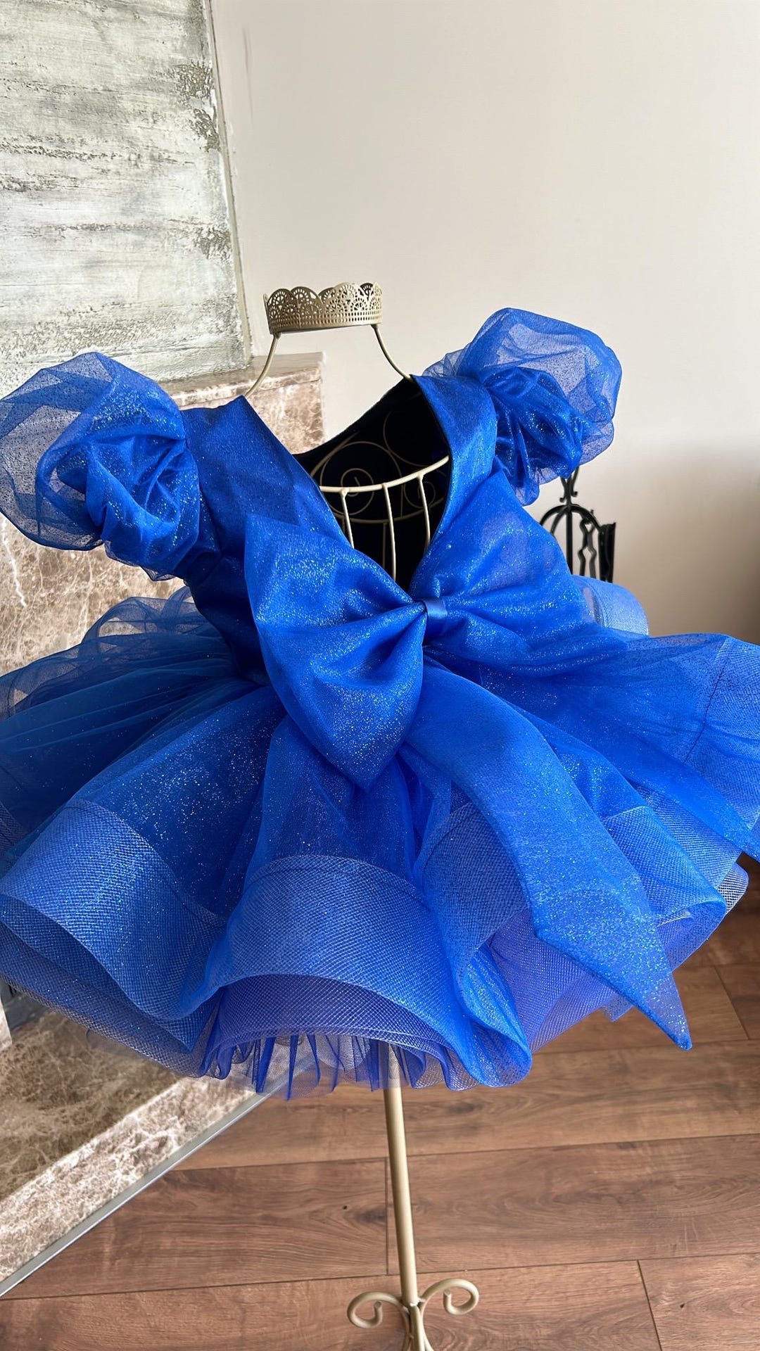 Elegant Royal Blue Tulle Dress for Girls - Etsy