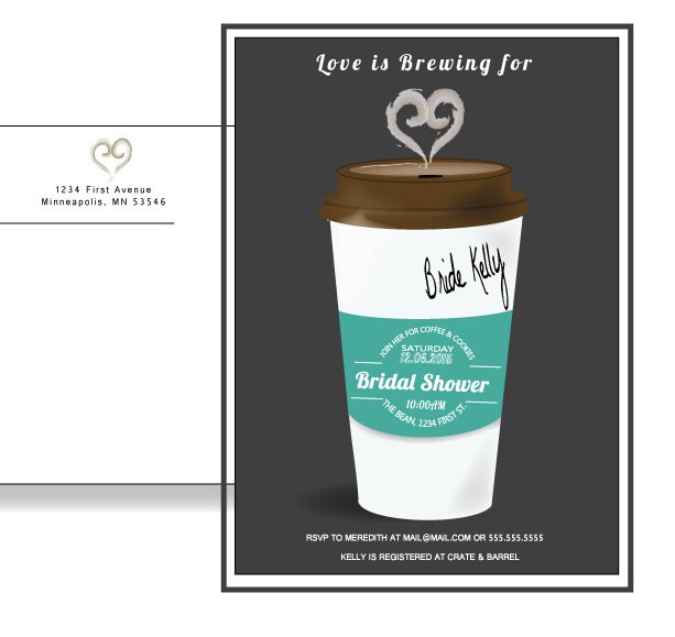 Holiday Invitation // Coffee Cup Invite // Holiday Party Invite ...