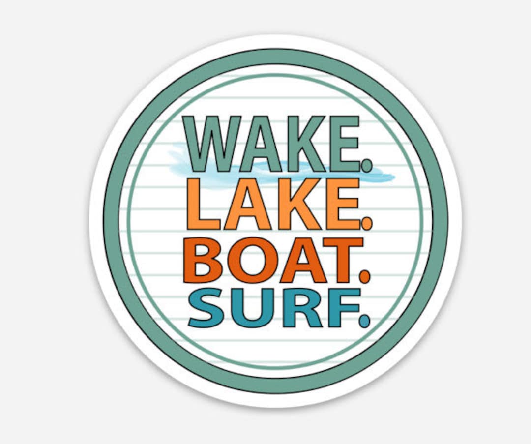 Wake Lake Boat Surf Decal Sticker - Etsy