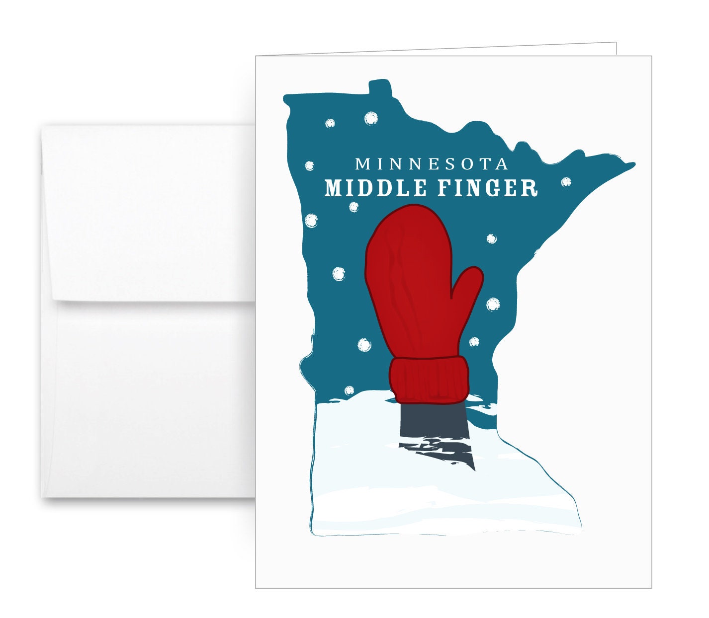 Minnesota Middle Finger Greeting Card - Etsy
