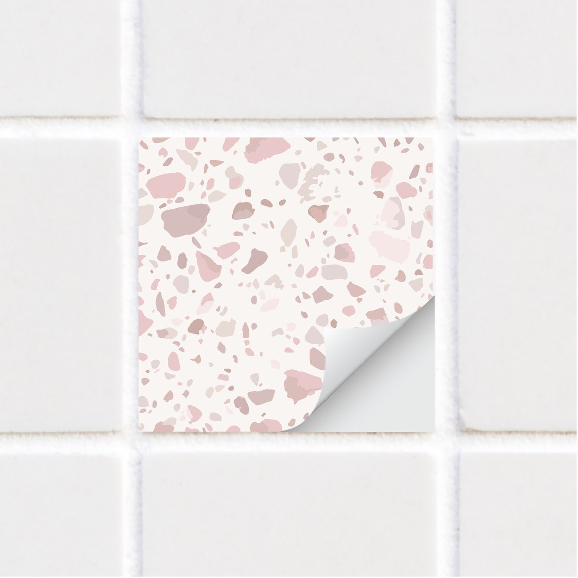 Terrazzo Tile Stickers Modern Home Décor Removable Tile Decals Peel and ...