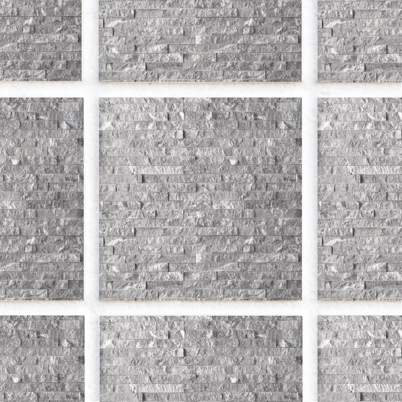 Slate Effect Tile Stickers Grey Tiles Removable Tile Decals Peel and ...