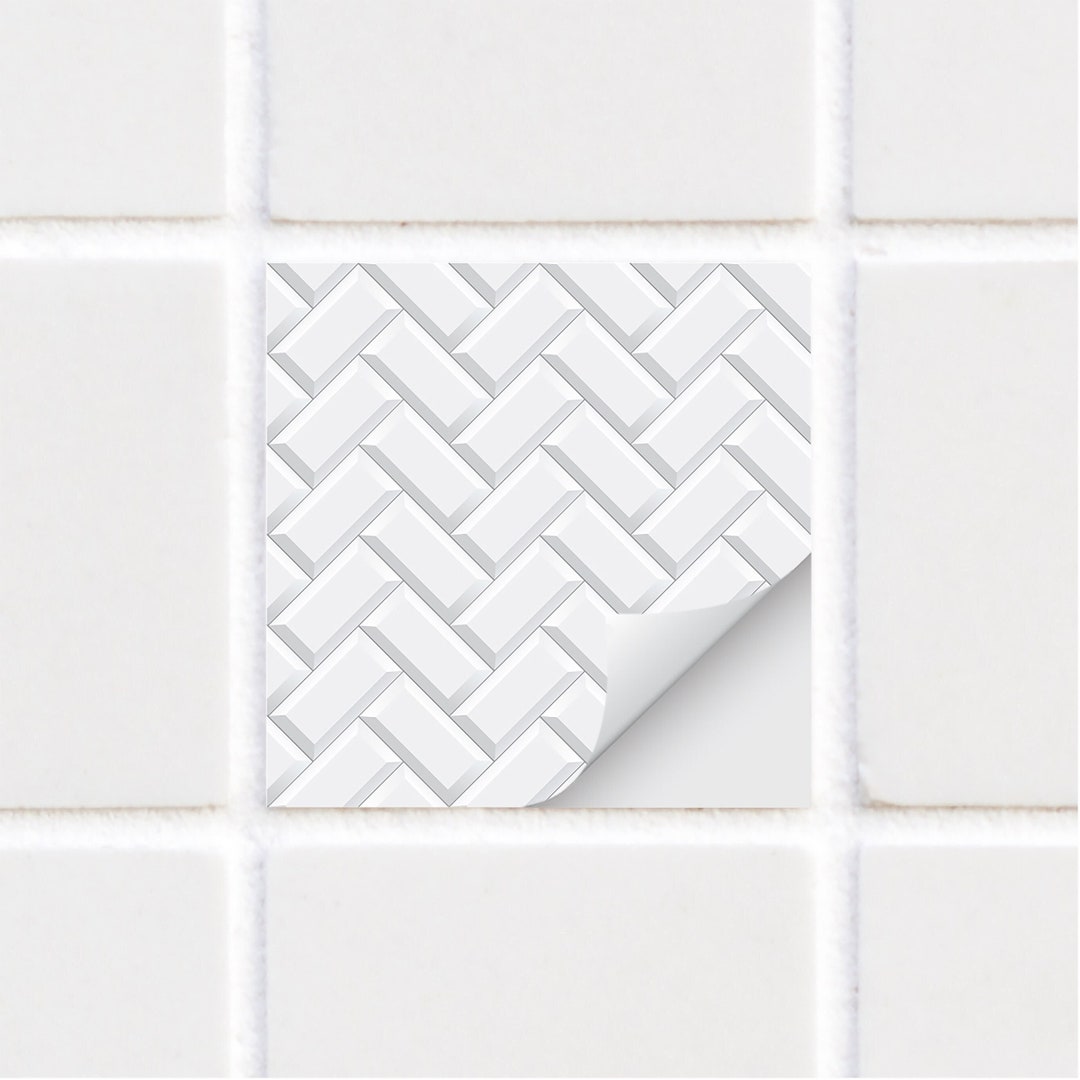 Subway Tile Stickers Herringbone Tiles Removable Tile Decals Peel and ...