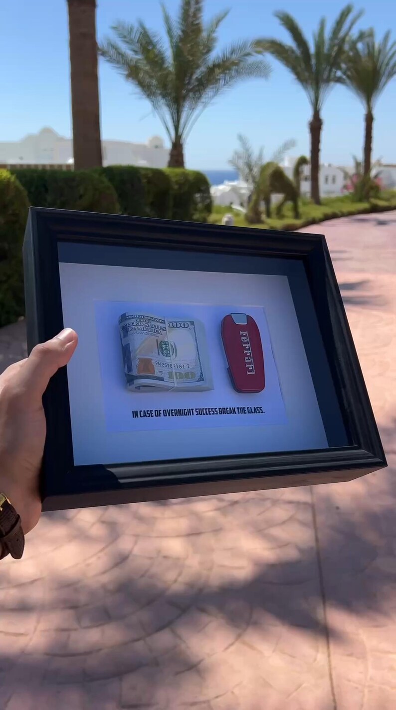 Ferrari, Porsche, BMW Key and Money Framed Decoration - With Your ...