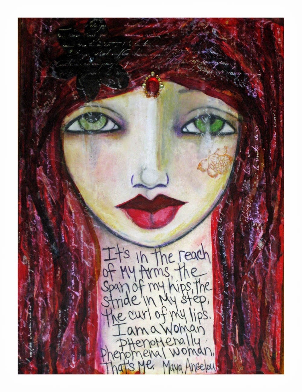 Phenomenal Woman Painting Fine Art Print Mixed Media Painting Art phenomenal-woman-painting-fine-art-print-mixed-media-painting-art