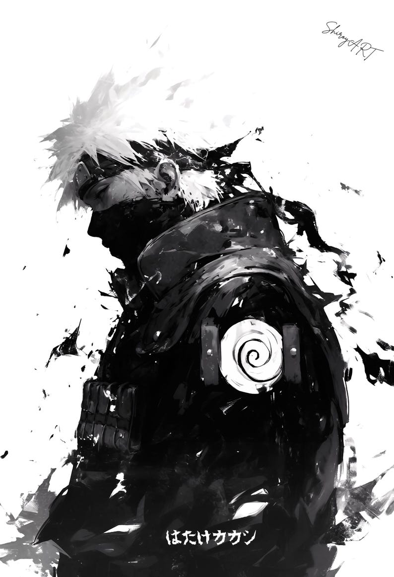Kakashi Hatake Naruto Shippuden Naruto Anime Poster Manga Art Print ...