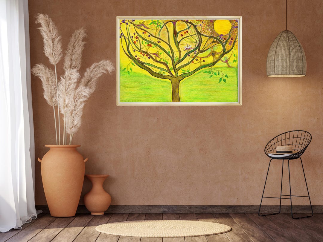 Divine Tree of Life, Fine Art Print, Mystical Art, Visionary Art ...