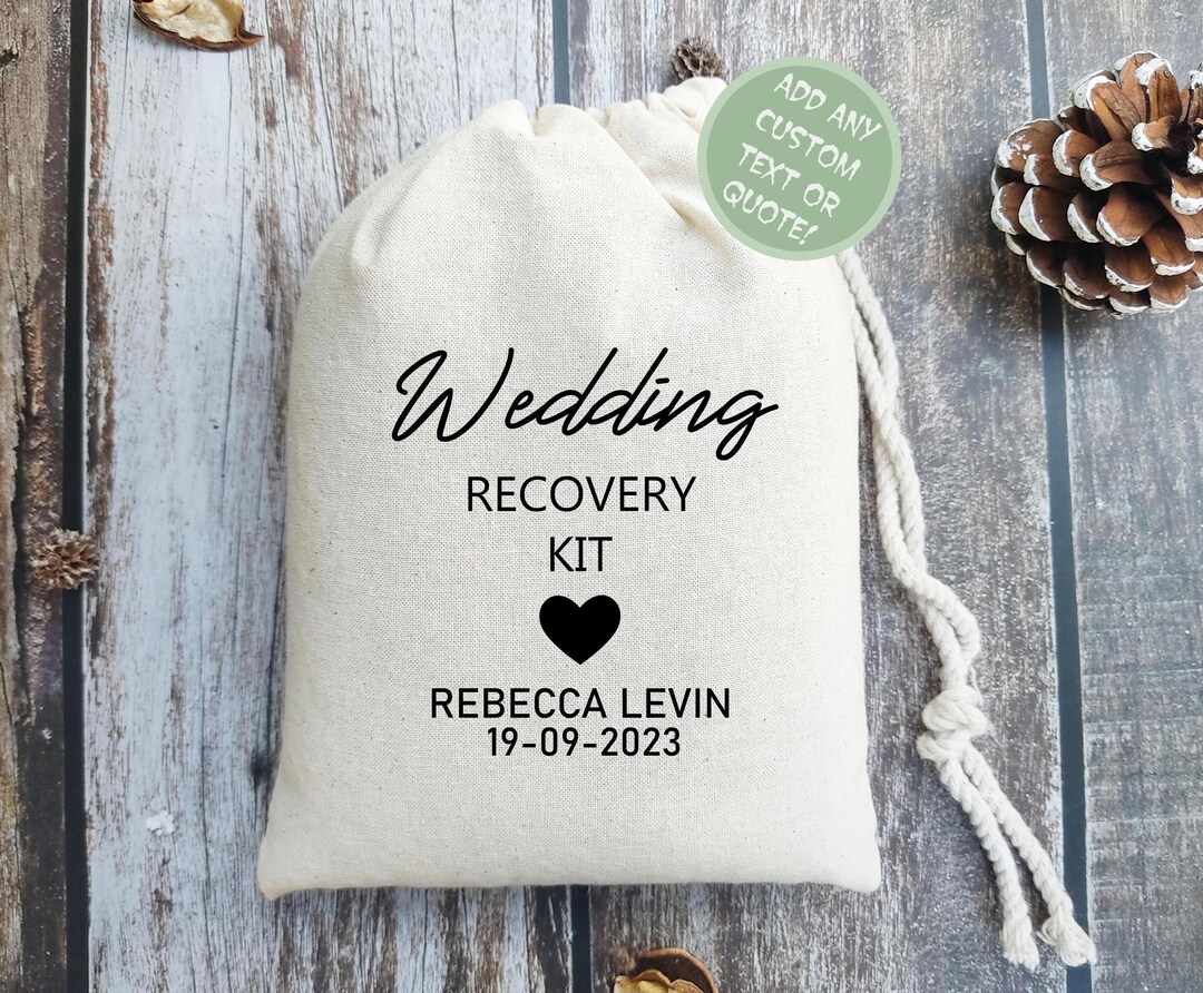Custom Wedding Recovery Kit Bag: Bachelorette Party Favor - Etsy