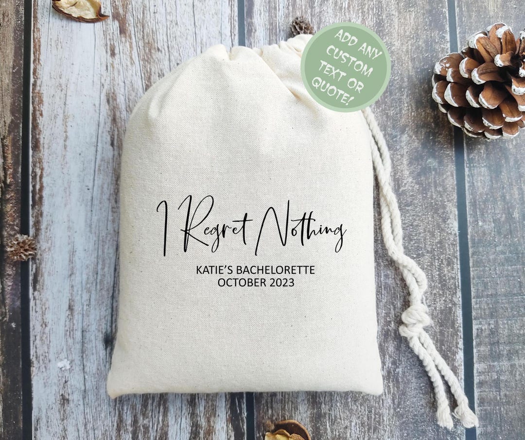 I Regret Nothing Bachelorette Party Favor Bag: Custom Hangover Kit - Etsy