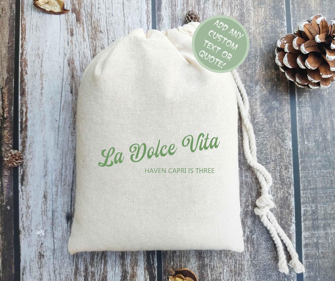 La Dolce Vita Favor Bag: Italian Wedding Welcome Gift - Etsy