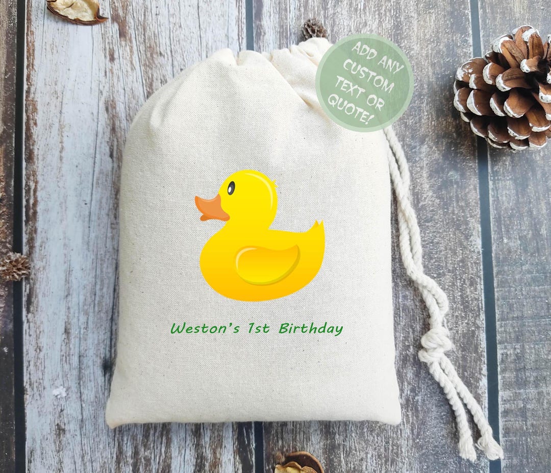 Rubber Duck Birthday Favor Bags: Personalized Party Doodie Bags - Etsy
