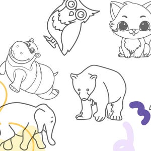 Coloring Pages for Kids Animals, Alphabet Coloring Pages, Digital ...