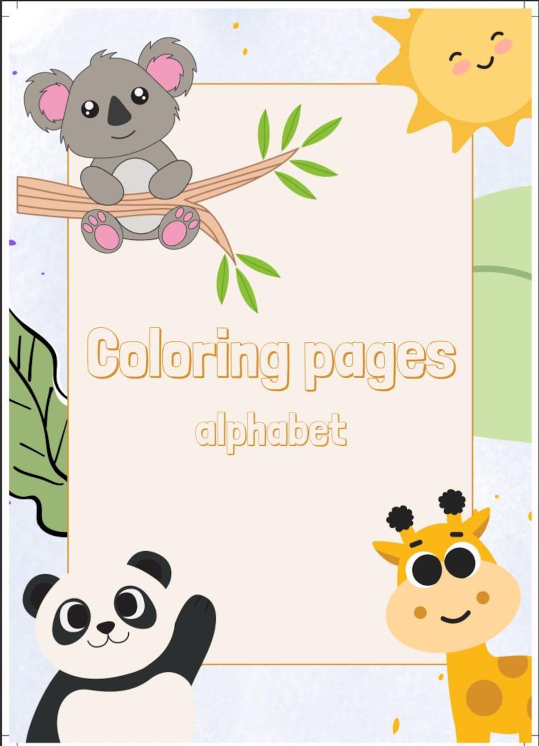 Coloring Pages for Kids Animals, Alphabet Coloring Pages, Digital ...