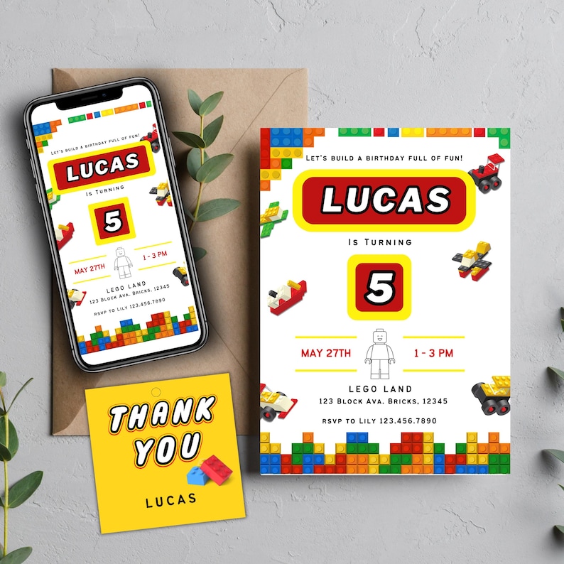 Personalized Printable Block Birthday Cake Topper, Building Blocks ...