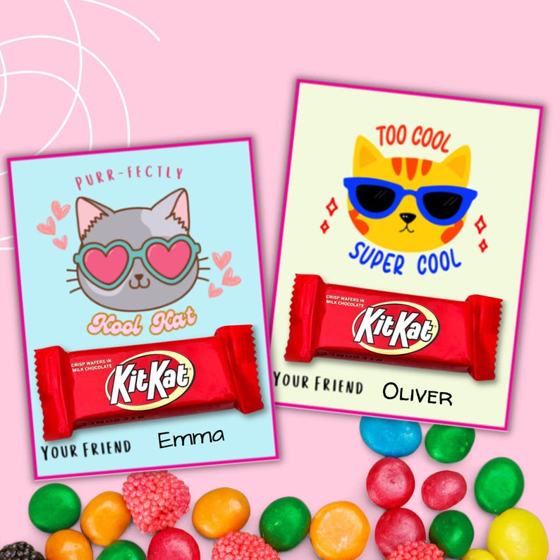 Printable Kids Classroom Exchange, School Friends Valentine Favor ...