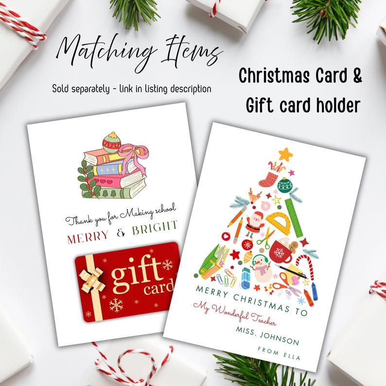 Christmas Teacher Appreciation Tag Template, Thank You for Making ...