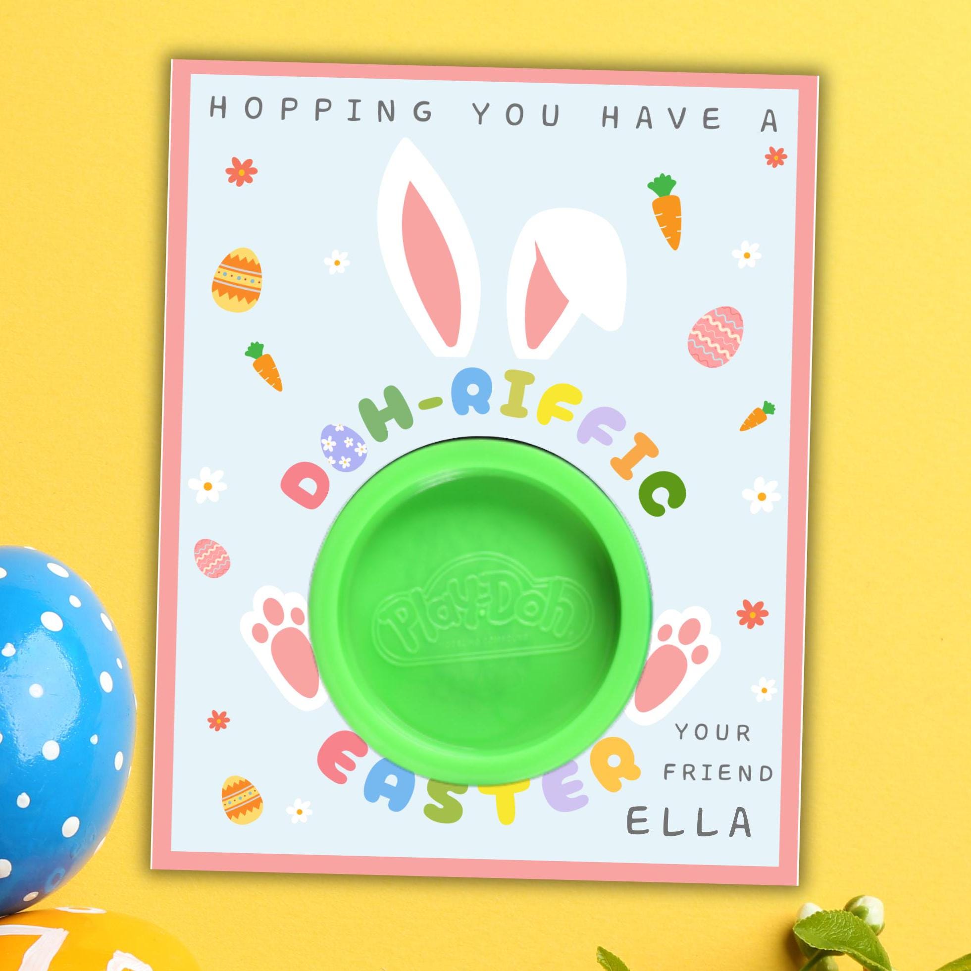 Play-doh Easter Treat Card for Kids, Editable Play Dough Holder School ...