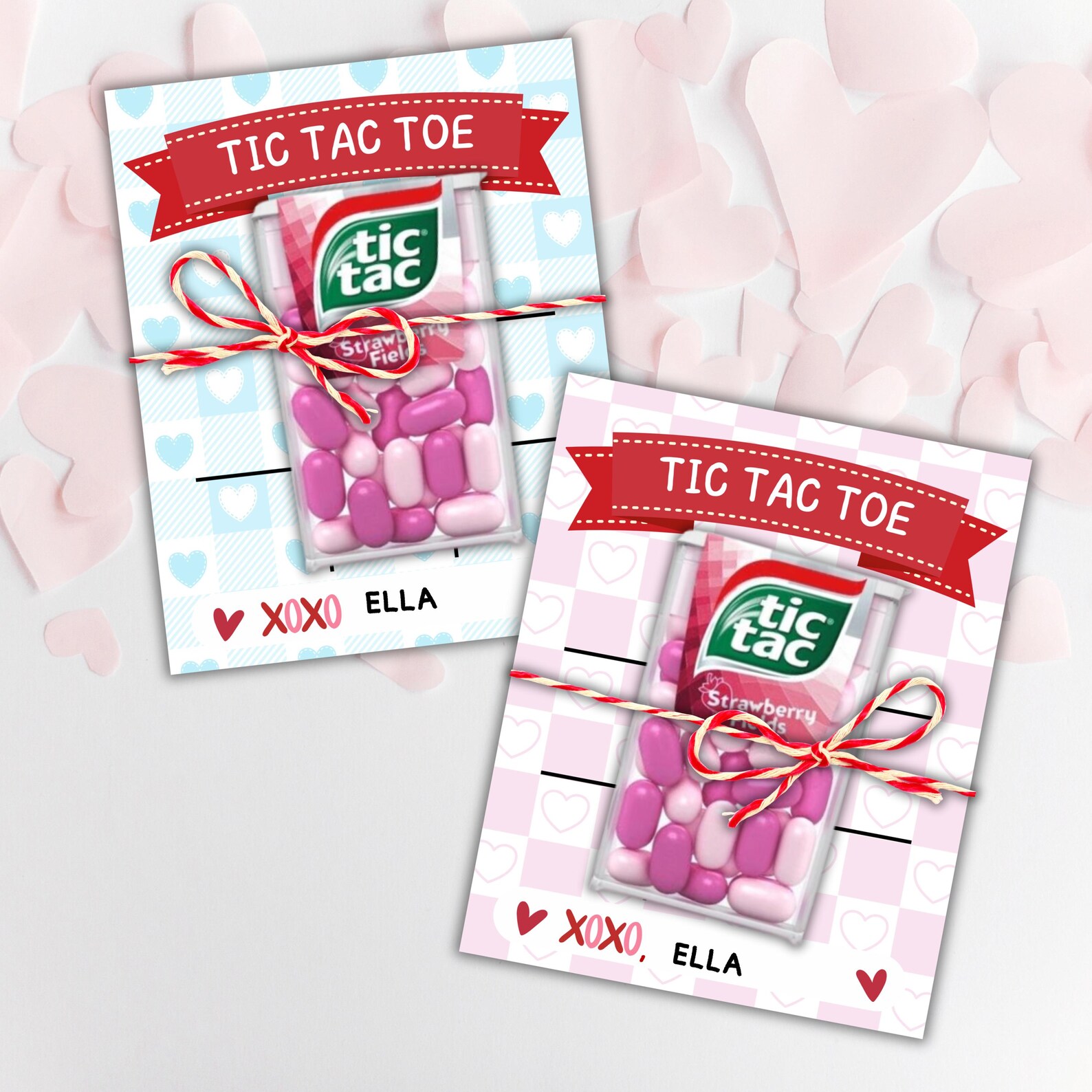 Printable Valentine Tic Tac Toe Cards, Kids Classroom Exchange, School ...