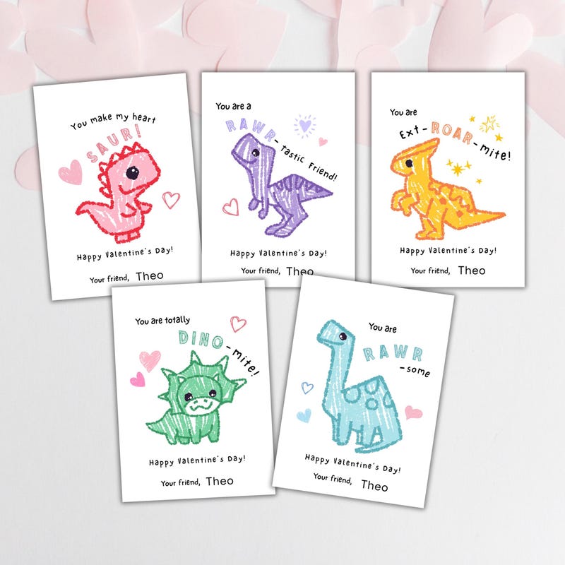 Valentines Dino Theme - Etsy