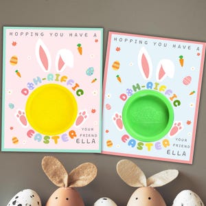 Play-doh Easter Treat Card for Kids, Editable Play Dough Holder School ...