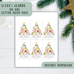 Christmas Teacher Appreciation Tag Template, Thank You for Making ...