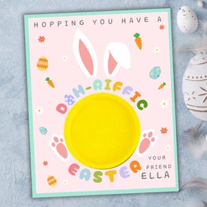 Play-doh Easter Treat Card for Kids, Editable Play Dough Holder School ...