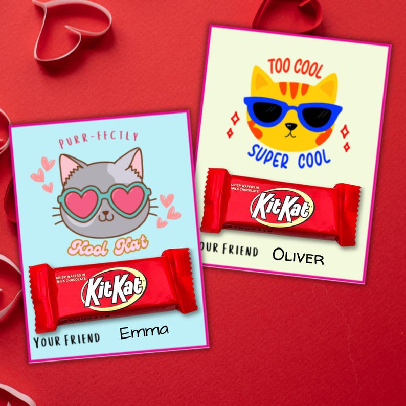 Printable Kids Classroom Exchange, School Friends Valentine Favor ...