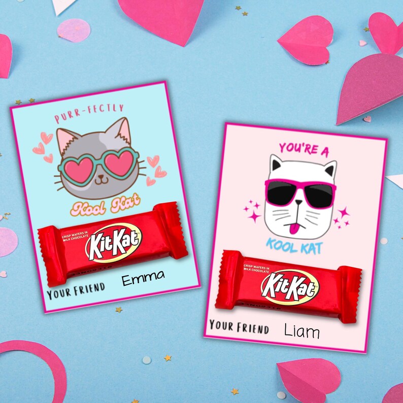 Printable Kids Classroom Exchange, School Friends Valentine Favor ...