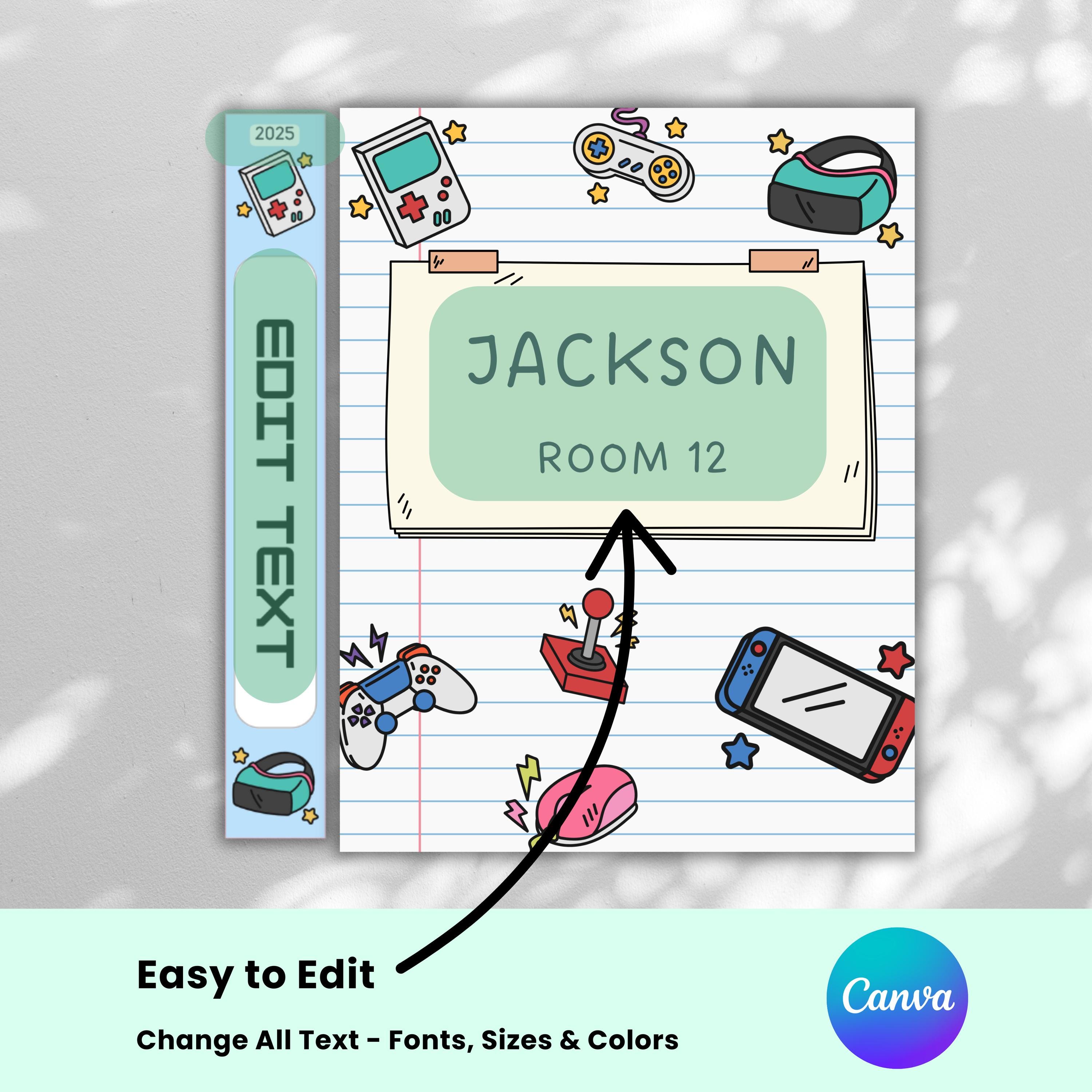 Editable Videogame Binder Covers and Spines for Boy, Personalised Boy ...