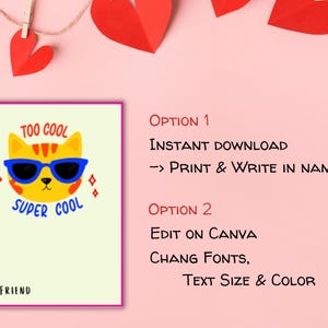 Printable Kids Classroom Exchange, School Friends Valentine Favor ...
