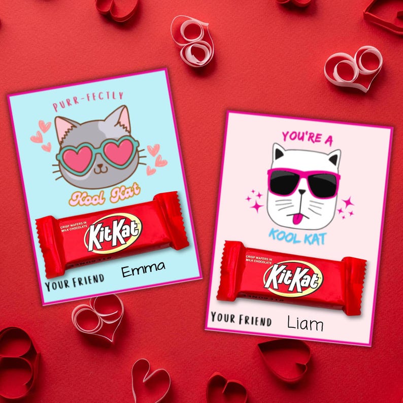 Printable Kids Classroom Exchange, School Friends Valentine Favor ...