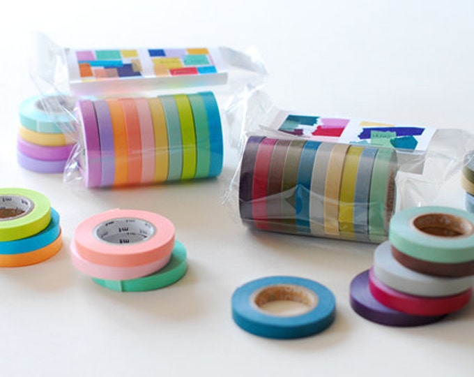 Mt Washi Masking Tape - Set 10 Colours - 8mm Slim - Etsy