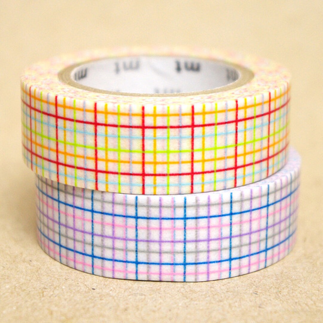 Mt Washi Masking Tape Red & Blue Checks Set 2 - Etsy