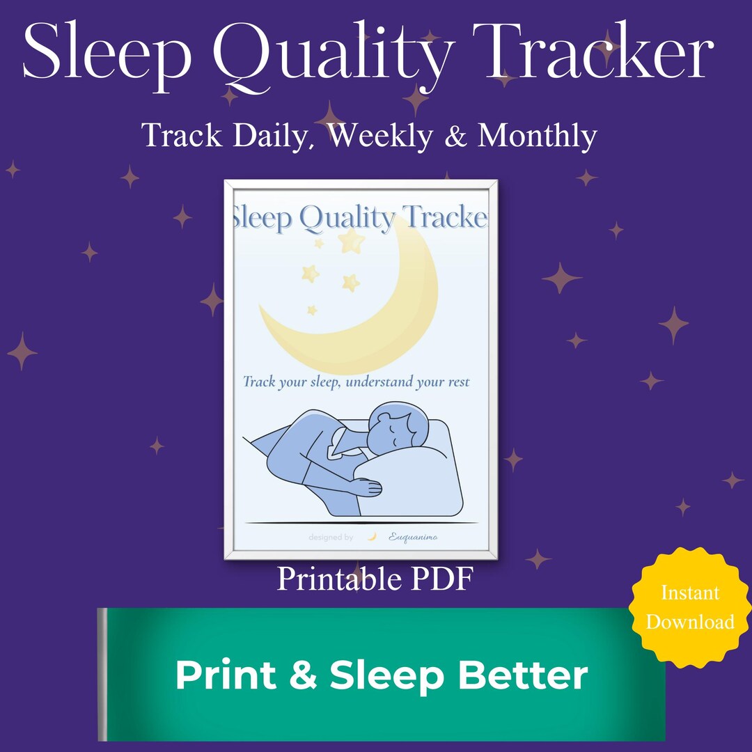 Sleep Tracker Printable PDF | Daily, Weekly, Monthly Sleep Log | Sleep ...