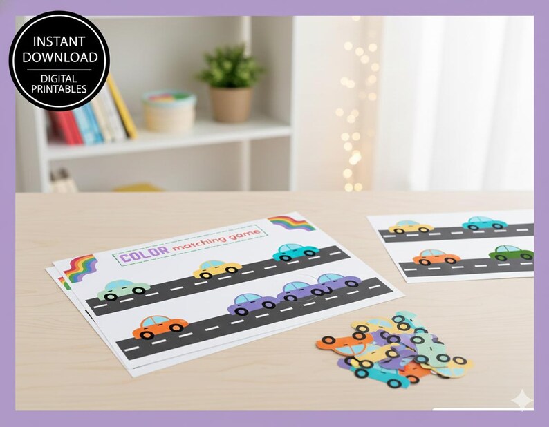 Printable Preschool Activity: 20 Color Matching Worksheets for Toddlers ...